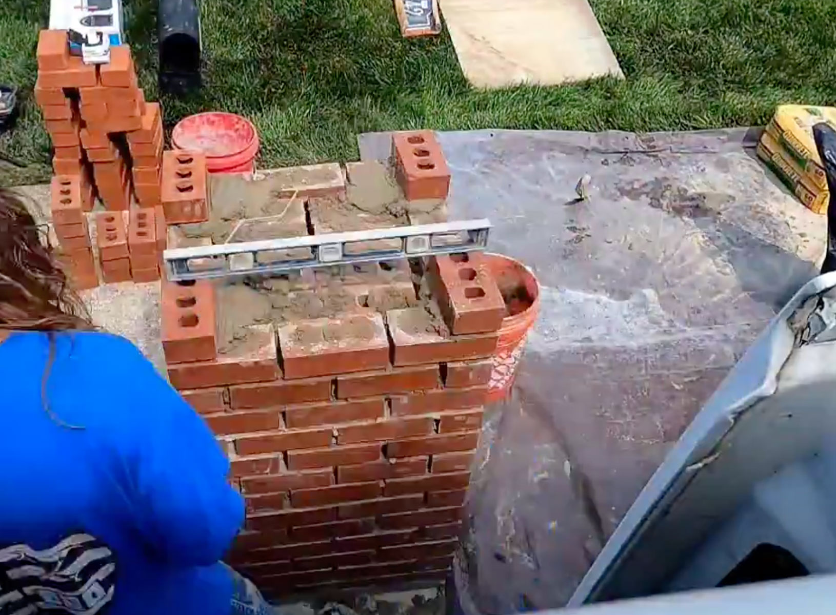 Brick Mailbox Construction